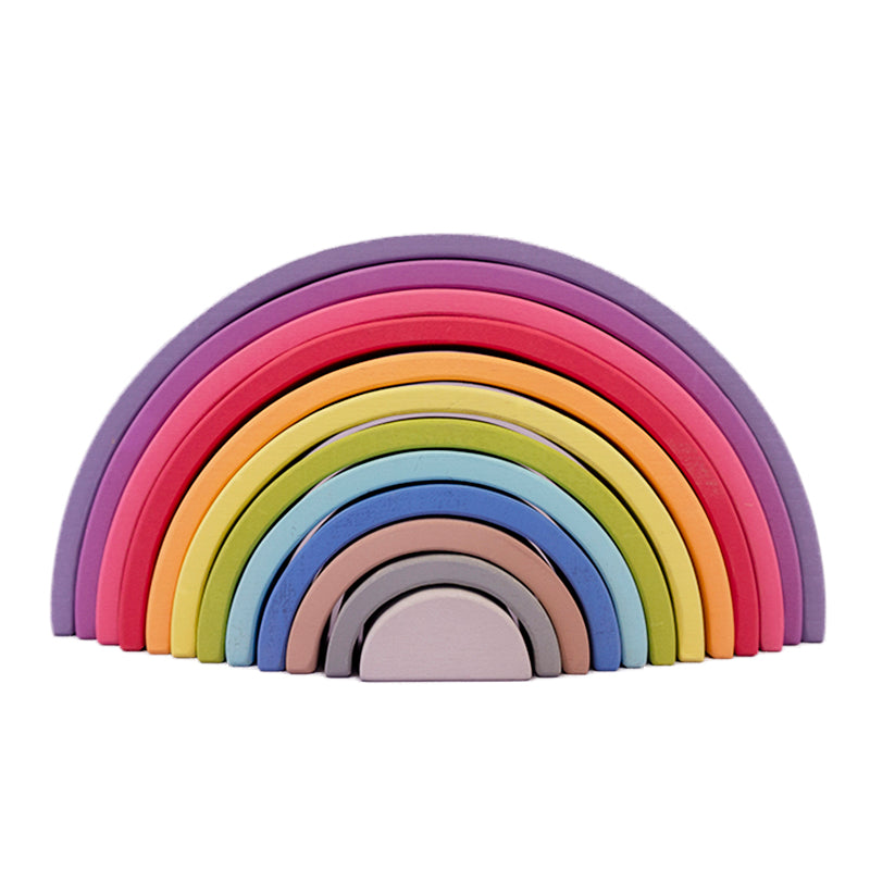Wooden Rainbow Stacker | Euca Wooden Rainbow Toy | Euca Toys